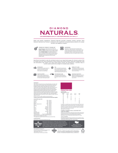 Diamond Naturals Large Breed Puppy Lamb & Rice